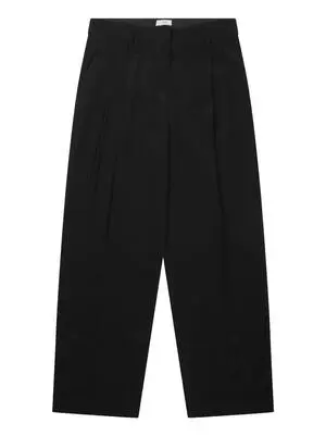 TOTEME Straight Pleated Pants - Black