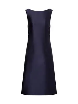 Alberta Ferretti Midi Dress In Satin - Blue
