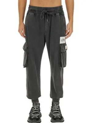 Dolce & Gabbana Jogging Pants With Logo - Gray