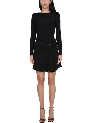 Dsquared2 Statement Dress With Drape Detail - Black