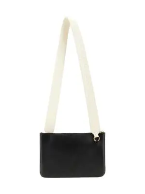 JIL SANDER Lg Leather Link Bag - Black