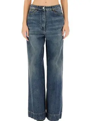 Etro Jeans With Embroidered Pegasus - Blue