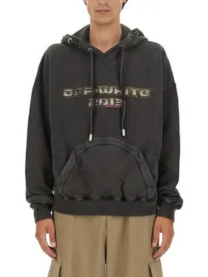 Off-White Sweatshirt With Print - Black