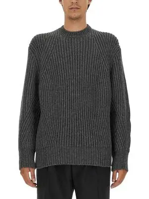 Alexander McQueen Oversize Fit Wool Jersey Sweater - Black
