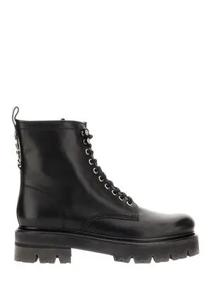 Dsquared2 Leather Lace-up Ankle Boots - Black
