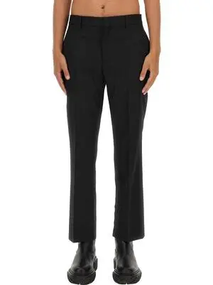Off-White Slim Fit Wool Trousers - Black