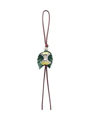 Loewe Apple Charm Leather And Silver-tone Bag Charm - Multi