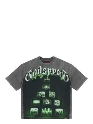 GODSPEED Graphic Print T-shirt - Grey