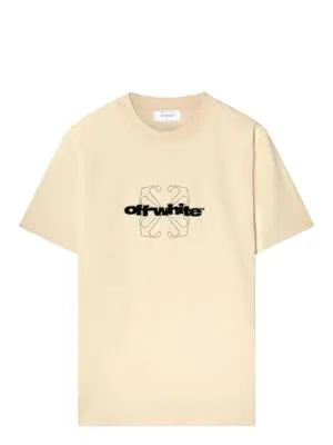 Off-White Flock Arrow Slim Tee - Tan