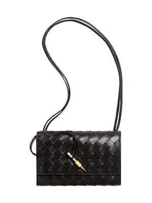Bottega Veneta Nappa Leather Andiamo Pouch - Brown