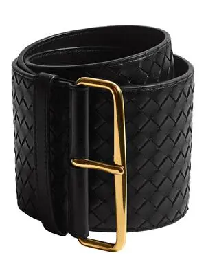 Bottega Veneta Nappa Leather Sumo Belt - Black