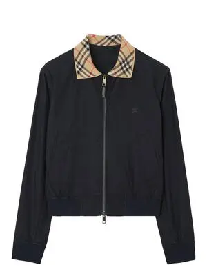 Burberry Gabardine Glenfields Harrington Jacket - Navy