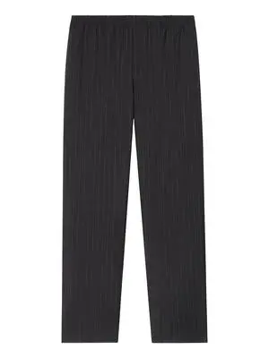 Burberry Wool Pinstripe Sweatpants - Grey