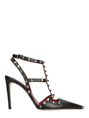 Valentino Garavani Leather Rockstud Pumps - Black