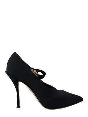 DOLCE & GABBANA Dolce & Gabbana Black Crystal Embellished Pointed Toe Stiletto Pumps