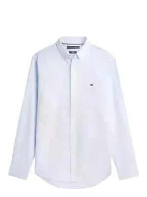 Tommy Hilfiger Poplin Mini-print Shirt - Blue