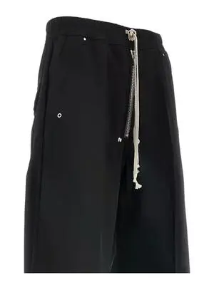 Rick Owens Drawstring-fastening Wide-leg Trousers - Black