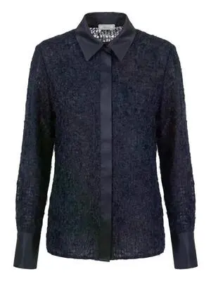 Peserico Brushed Finish Long Sleeve Shirt - Blue