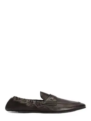 Dolce & Gabbana Calfskin Slipper - Brown
