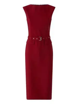 Pinko Sleeveless Belted Dress - Red