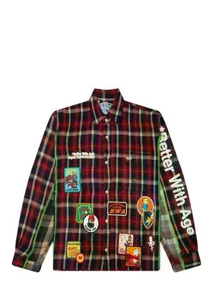 BETTER WITH AGE Gentle 3 Checked-pattern Flannel Shirt - Red