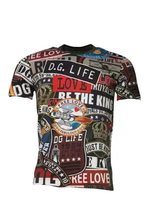 Dolce & Gabbana Graphic-print Crew-neck T-shirt - Black