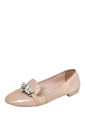 Miu Miu Crystal-embellished Loafers - Neutrals