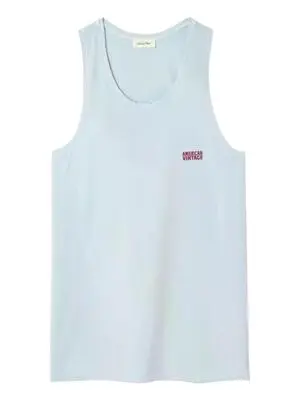American Vintage Pymaz Logo-print Tank Top - Blue