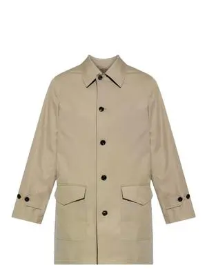 Burberry Meadowbank Single-breasted Cotton Coat - Neutrals