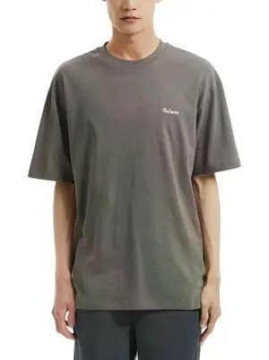 PALMES Logo-print Cotton T-shirt - Grey
