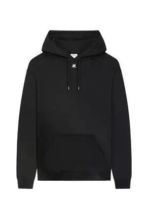 COURREGES Embroidered Logo Hoodie - Black