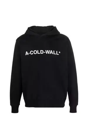 A-COLD-WALL* Logo Print Hooded Sweatshirt - Black