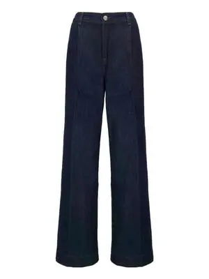 7 For All Mankind Pleated Wide-leg Jeans - Blue