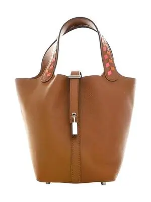 Hermès Hermès Epsom Tressage Picotin Lock 18 Handbag Brown