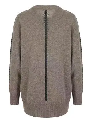 P.a.r.o.s.h Whipstitch Detailing Crew Neck Sweater - Brown