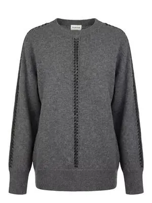 P.a.r.o.s.h Braided Detail Knit Sweater - Grey
