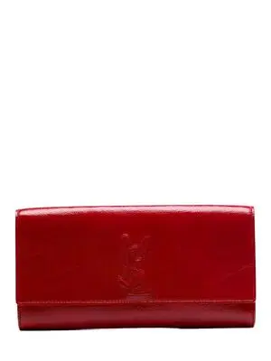 Saint Laurent Patent Leather Clutch Bag - Red