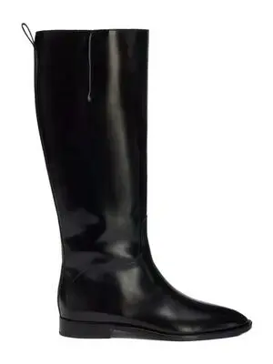 JIL SANDER Knee-high Leather Boots - Black