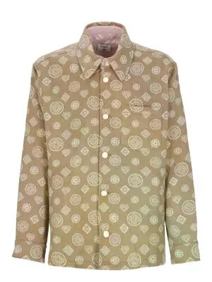 Casablanca Monogram Wool Shirt Jacket - Neutrals