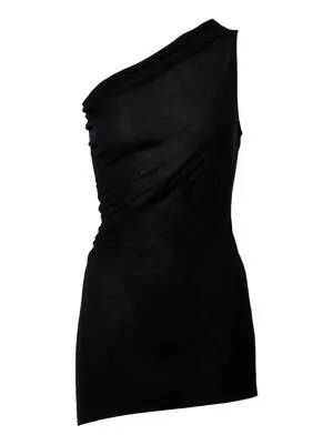 Rick Owens Athena One-shoulder Draped Top - Black