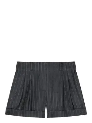 Givenchy Pinstripe Pleated Shorts - Grey