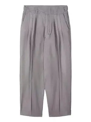 Patrizia Pepe Pleated Cotton Pants - Grey