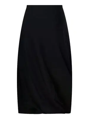 RÓHE Draped Midi Skirt - Black