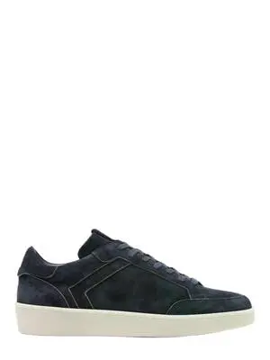 Canali Panelled Suede Lace-up Sneakers - Blue