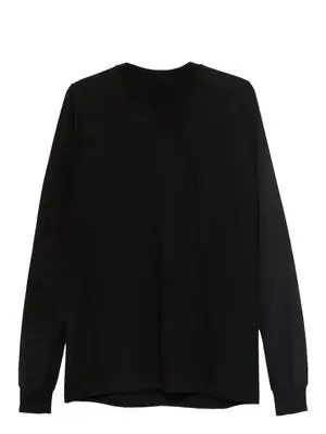 Rick Owens Long-sleeve Crew-neck Cotton T-shirt - Black
