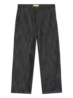 Momoni Yarn-dyed Straight-leg Tailored Jeans - Grey