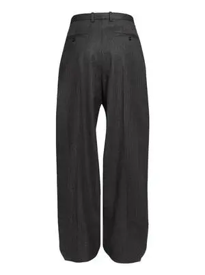 JIL SANDER Pinstripe Pleated Trousers - Grey