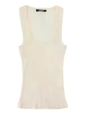 Jacquemus Gros Ribbed-knit Tank Top - Neutrals