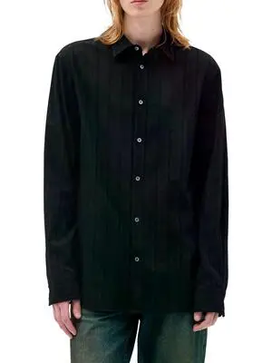 ANN DEMEULEMEESTER Andre Vertical-stripe Shirt - Black