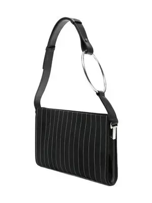 DONDUP Pinstripe Pattern Clutch Bag - Black